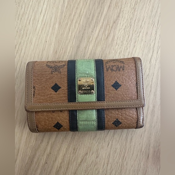 MCM | Bags | Mcm Trifold Short Wallet | Poshmark